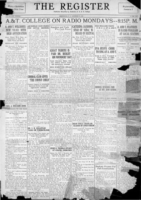 "The Register, 1934-12-13" by North Carolina Agricutural and Technical ...