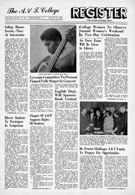 "The Register, 1963-03-27" by North Carolina Agricutural and Technical ...
