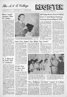 "The Register, 1964-10-02" by North Carolina Agricutural and Technical ...