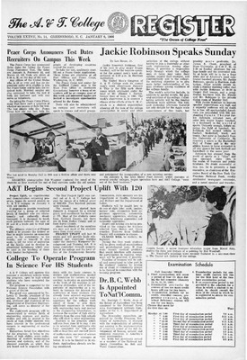 "The Register, 1966-01-09" by North Carolina Agricutural and Technical ...