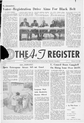 "The Register, 1968-02-29" by North Carolina Agricutural and Technical ...