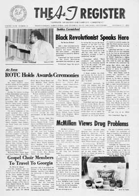 "The Register, 1975-11-21" by North Carolina Agricutural and Technical ...