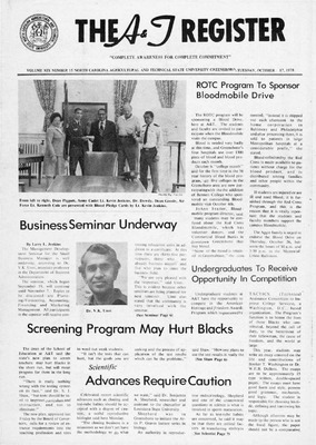 "The Register, 1978-10-17" by North Carolina Agricutural and Technical ...