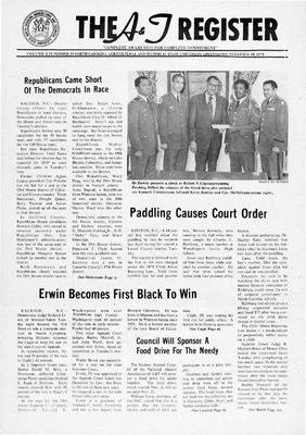 "The Register, 1978-11-10" by North Carolina Agricutural and Technical ...