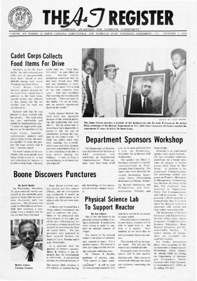 "The Register, 1978-12-01" by North Carolina Agricutural and Technical ...