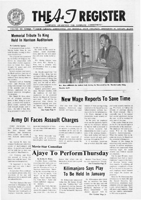 "The Register, 1979-01-16" by North Carolina Agricutural and Technical ...